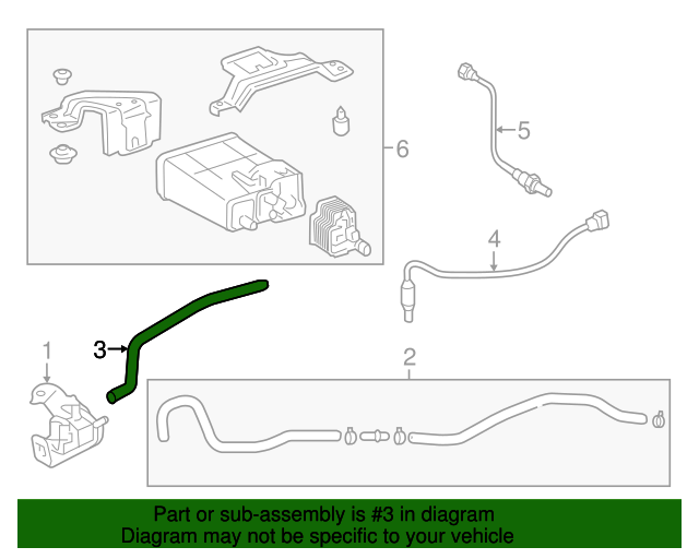 2013-2018 Lexus ES350 Vacuum Hose 23826-31080 | OEM Parts Online