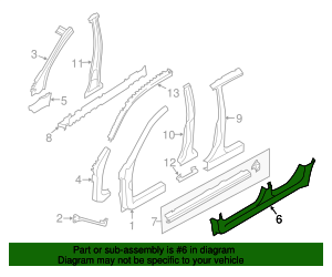51449FG0809P - Rocker Panel - 2008-2014 Subaru Impreza | World OEM ...