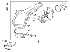2013-2019 Cadillac ATS Driver Side Headlamp Assembly 23236365 GM ...