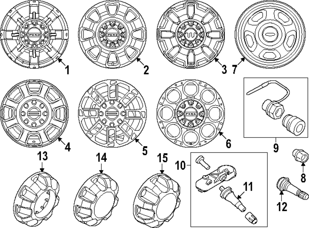 2023-2024 Ford F-250 Super Duty Wheel, Alloy PC3Z-1007-L | OEM Parts Online