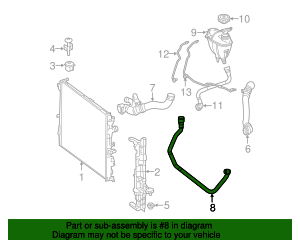 222-501-67-91 - Lower Hose 2015-2017 Mercedes-Benz S 550e | Mercedes ...