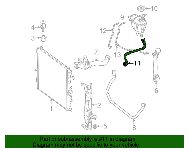 2015-2017 Mercedes-Benz S 550e Vent Hose 222-501-50-25 | MB OEM Parts
