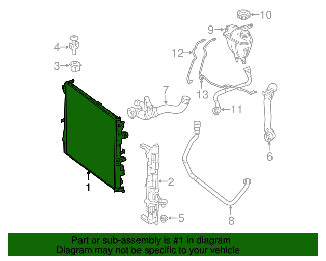 2014-2021 Mercedes-Benz Radiator 099-500-33-03 | MB Parts Center