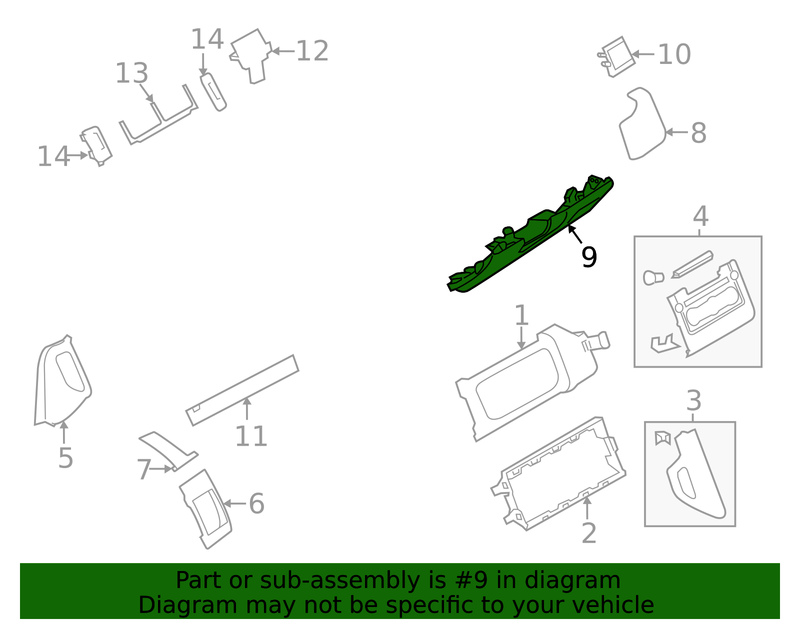 LR152042 - Instrument Panel Knee Bolster 2022-2023 Land Rover Range ...