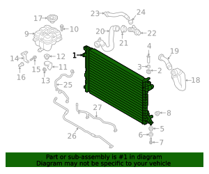 8W0-121-251-AB - Radiator 2017-2023 Audi | Audi OEM Parts