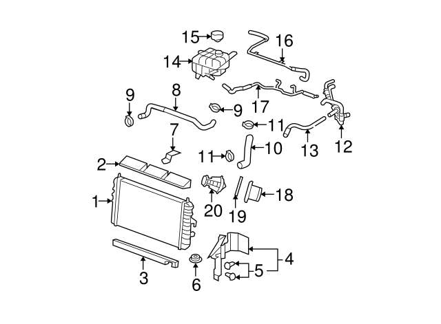 2006-2011 GM Heater Inlet and Outlet Hose 15813532 | TascaParts.com