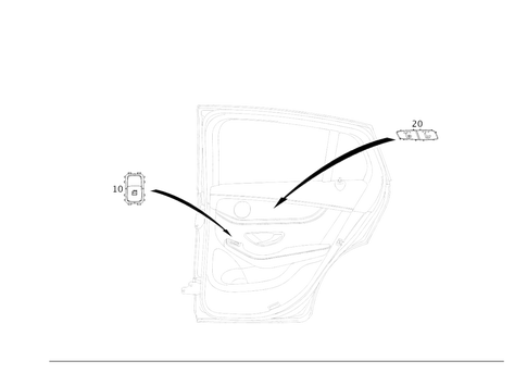 Switch in Rear Door Trim for 2020 Mercedes-Benz GLC 300 | Mercedes-Benz ...