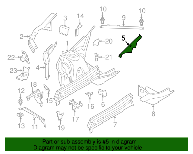 Genuine BMW 41-11-7-267-240 | Reinforcement Support Bracket | FREE ...