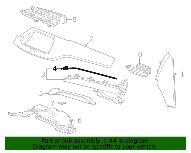 2019-2020 Cadillac XT4 Led Lamp 84459685 | GMPartsDirect.com