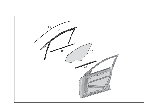 2013-2019 Mercedes-Benz Trim Bar 166-725-51-00 | MB OEM Parts