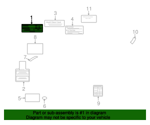 2016 Nissan Juke Emission Label 14805-3PT0A | My Nissan Part