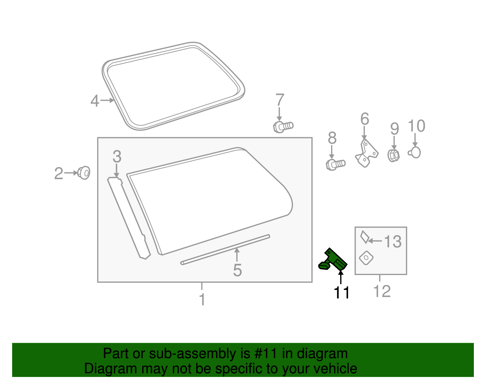 2004-2020 Toyota Sienna Window Motor 85770-AE013 | Toyota Parts Center
