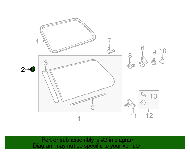 1998-2020 Toyota Sienna Glass Nut 90179-06260 | Toyota Parts Center