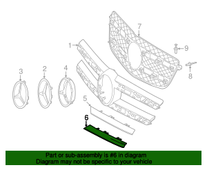 166-888-08-85 - Lower Molding 2013-2016 Mercedes-Benz | Mercedes-Benz ...