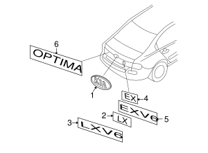 2006-2008 Kia Optima Nameplate 86311 2G100 | QuirkParts
