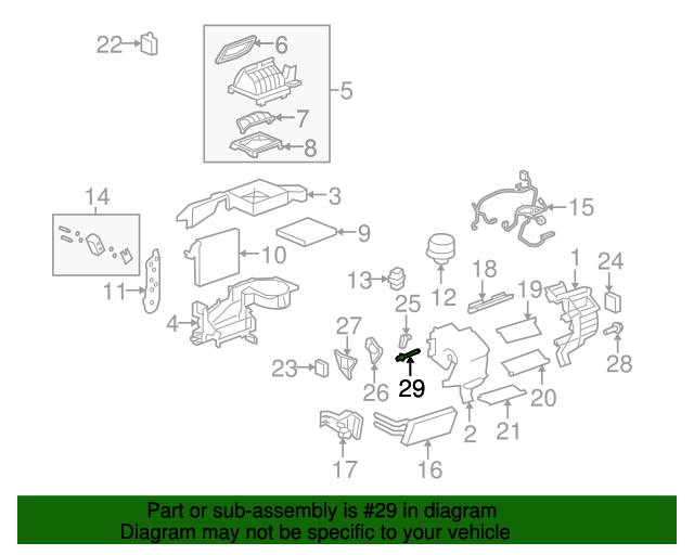 2008-2015 GM Instrument Panel Air Duct Air Temperature Sensor 22767337 ...