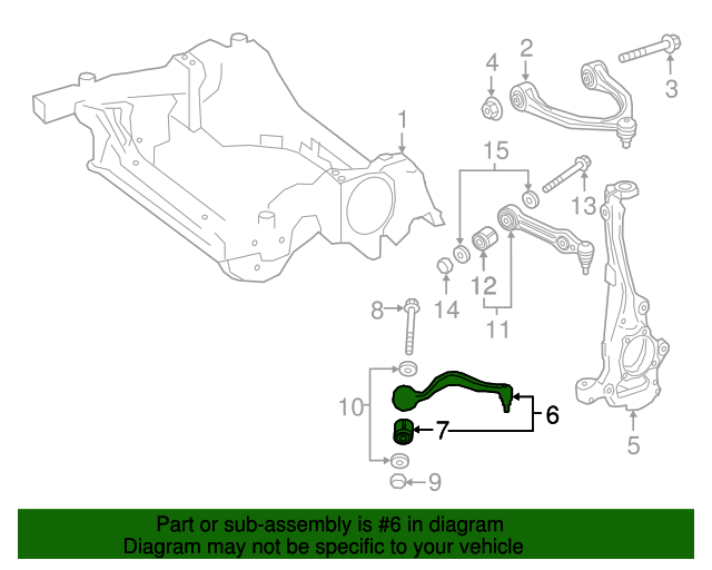 205-330-64-06 - Lower Control Arm 2017-2020 Mercedes-Benz GLC 43 AMG ...