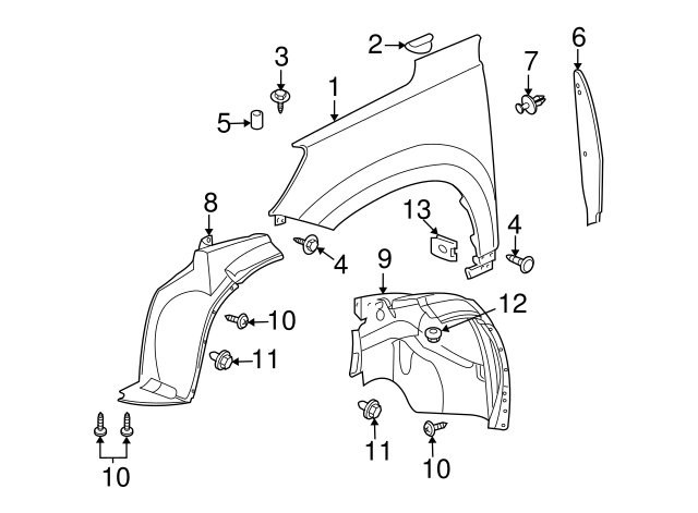 2007-2021 GM Hinge Bolt 11519388 | TascaParts.com