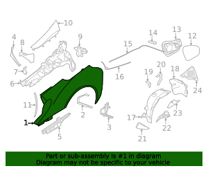 51437424462 - 2014-2020 BMW i8 Quarter Panel (51-43-7-424-462) | BMW of ...