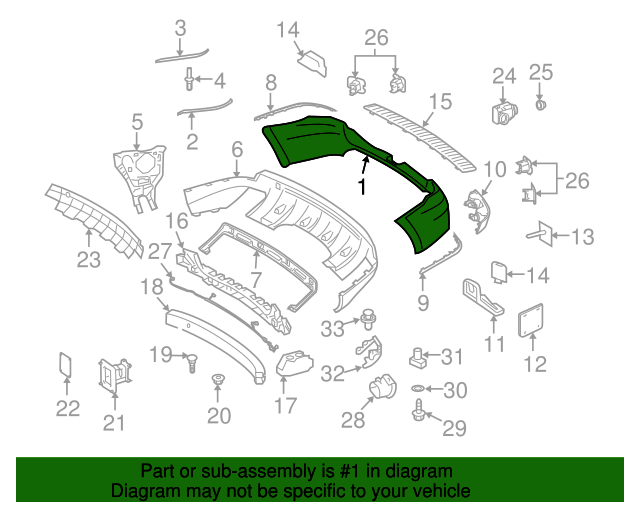 2007-2009 Mercedes-Benz Bumper Cover 164-885-28-25-9999 | MB OEM Parts