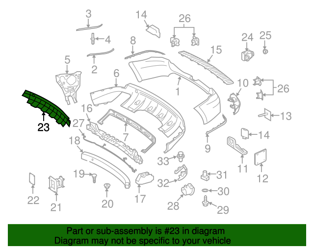 2007-2016 Mercedes-Benz Cover, Bumper Area 164-885-24-22 | Mercedes ...