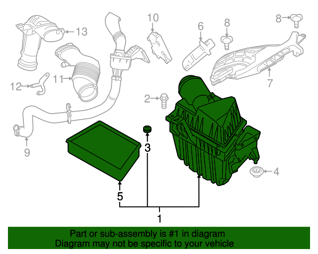 LR053014 - Air Cleaner Assembly - 2012 2013 Land Rover Range Rover ...