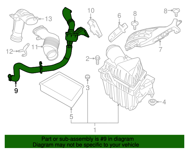 2012-2017 Land Rover Range Rover Evoque Resonator & Pipe LR025081 ...