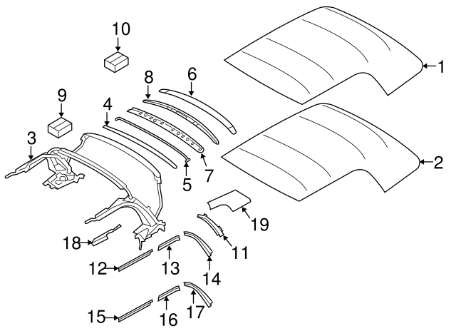 2009-2015 Mini Cooper Convertible Top Seal 54-34-2-758-105 | Mini Parts ...