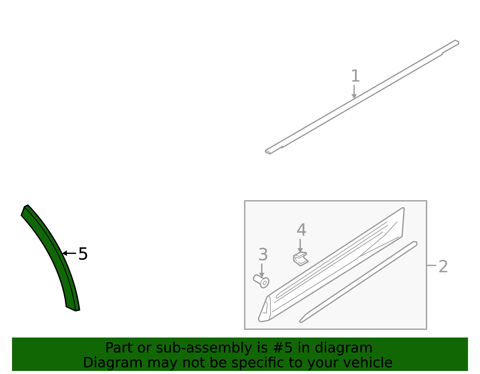 2020-2024 Audi SQ8 Wheel Opening Molding 4M8-854-820-D-GRU | OEM Parts ...