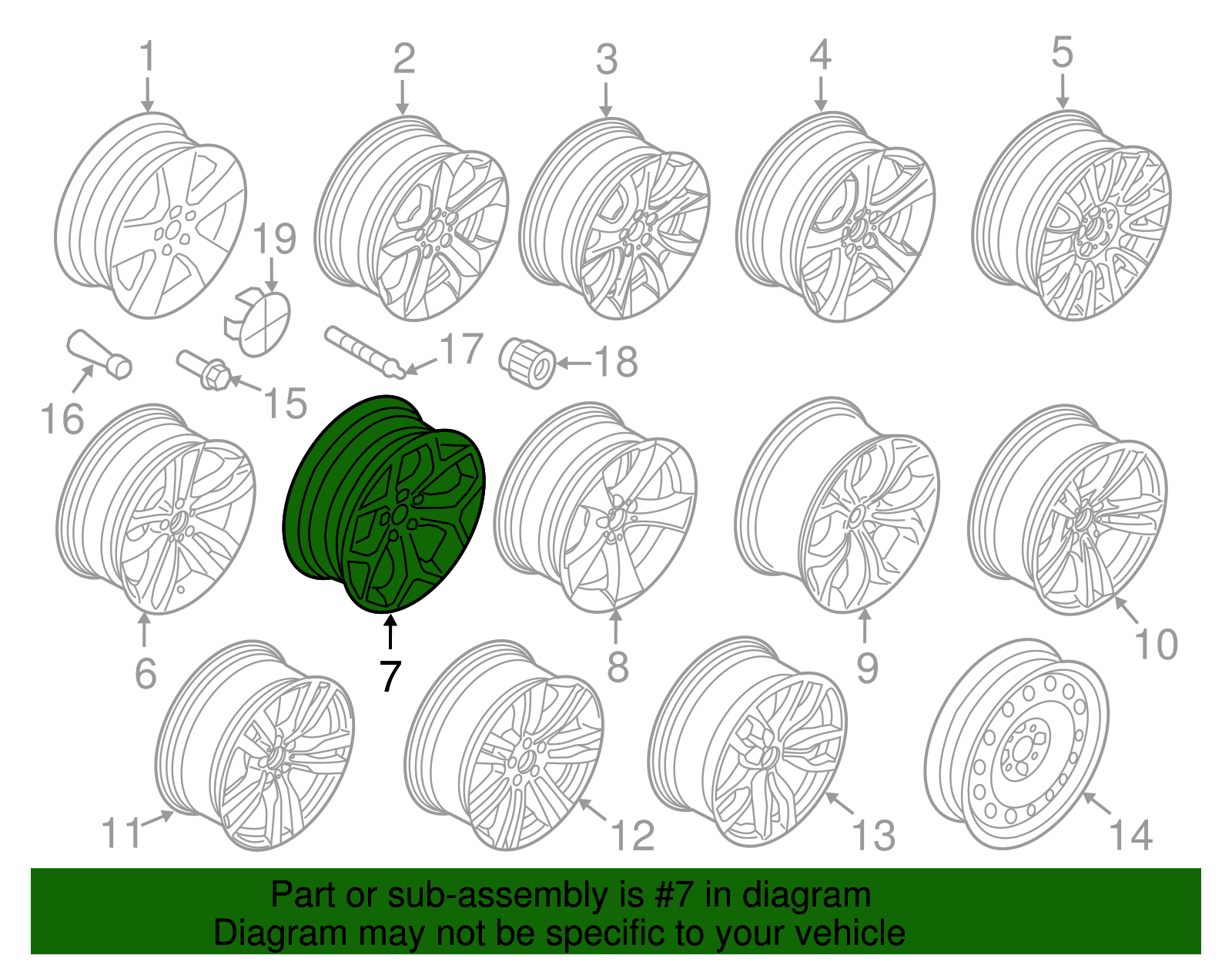 36116794696 - 2011-2014 BMW X6 Wheel, Alloy (36-11-6-794-696) | BMW of ...