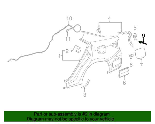 Genuine Toyota Fuel Door Rivet part# 90269-A0003 for 2014-2024 Toyota ...