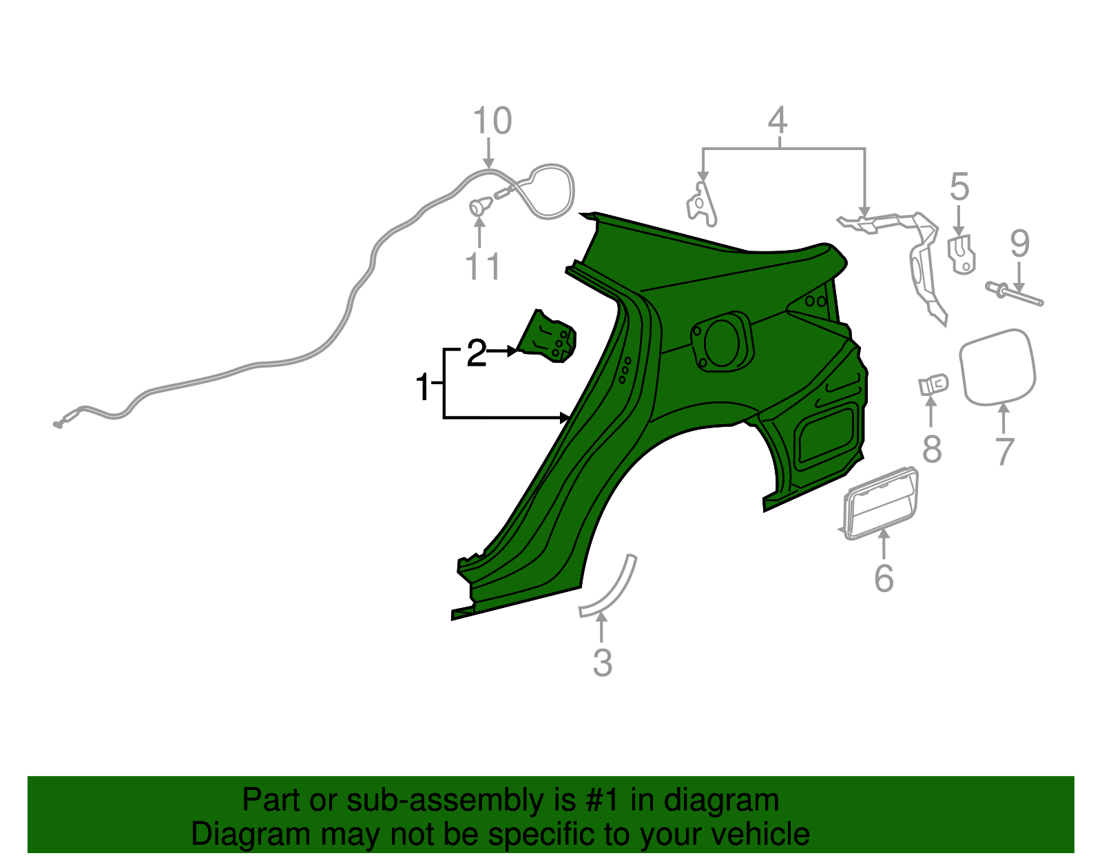 61602-02440 - Quarter Panel 2014-2019 Toyota Corolla | Longo Toyota Parts