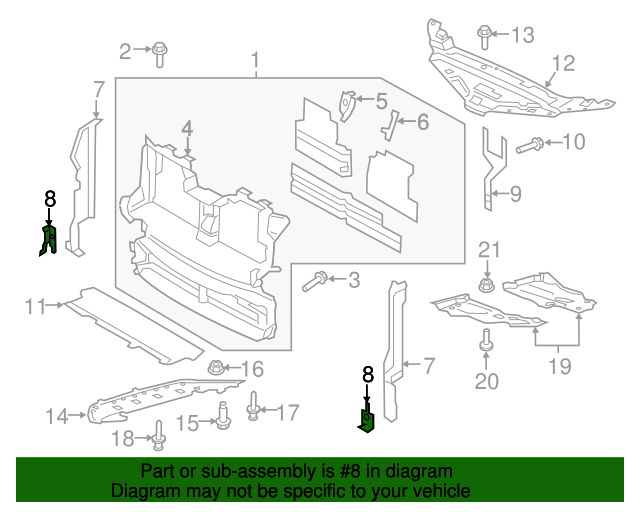 FA1Z-8311-A - Deflector Air 2016-2018 Lincoln MKX | Ford OEM Parts Direct