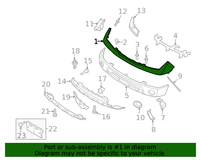 62025-ZL00B - Upper Cover - 2009-2019 Nissan Frontier | Nissan OEM ...