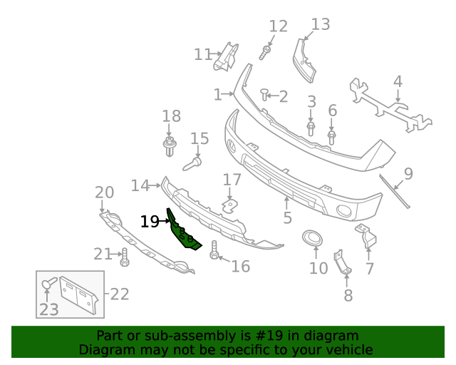 96012-9BF0A - Spoiler - 2013-2019 Nissan Frontier | Conicelli Nissan Parts