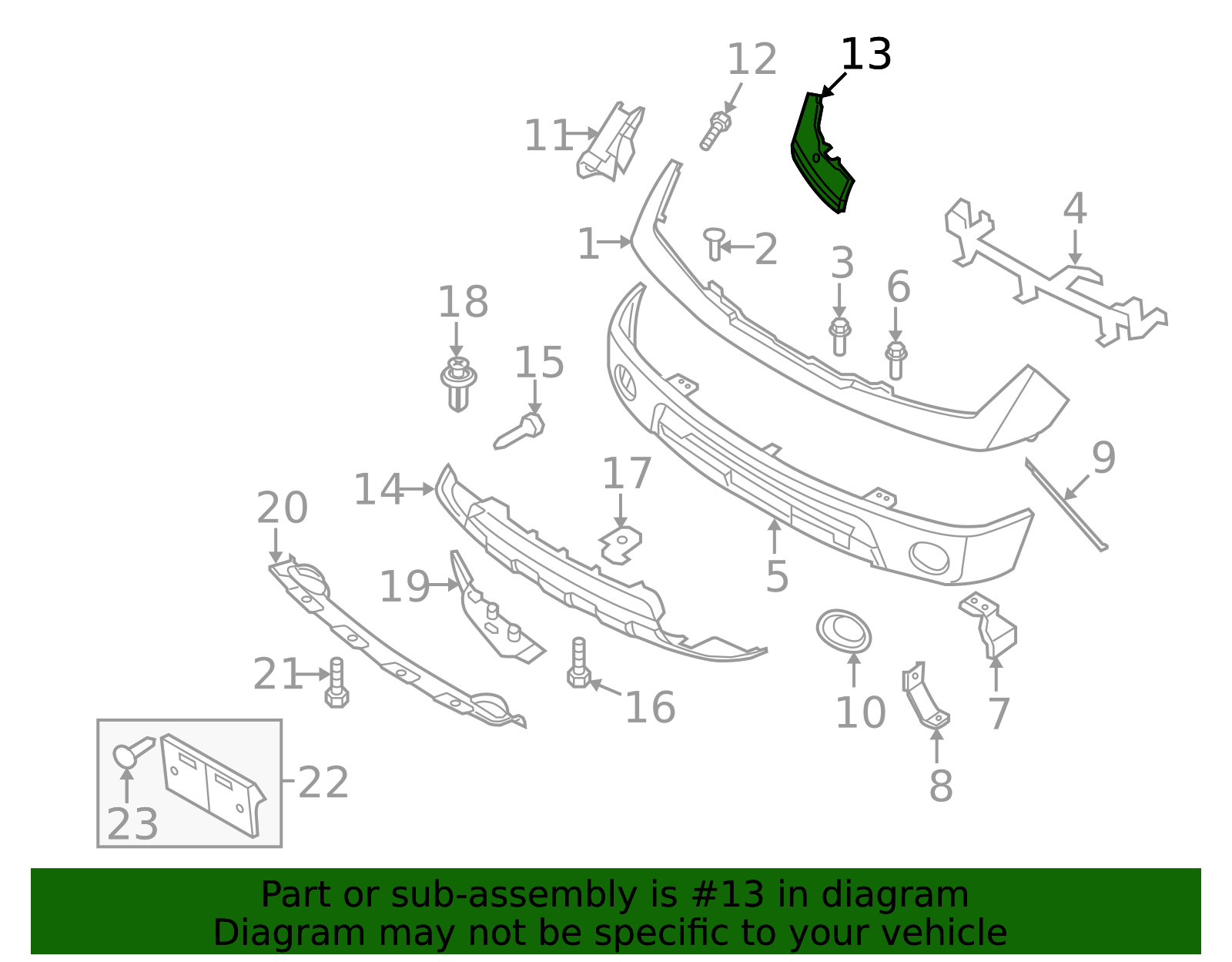 2009-2019 Nissan Frontier Bumper Bracket 62044-ZL00B | Nissan Parts Central
