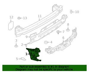 51-12-8-081-496 - Bumper Cover Support Rail 2020-2024 BMW M8 Gran Coupe ...