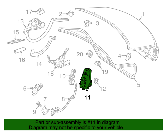 238-750-41-00 - Pull Down Unit Insulation 2018-2020 Mercedes-Benz ...