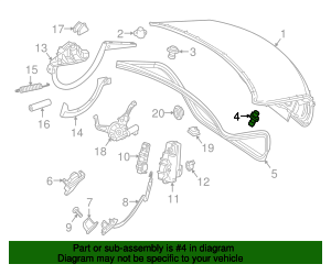 238-750-37-00 - Trunk Lid Lower Insulator 2018-2023 Mercedes-Benz ...