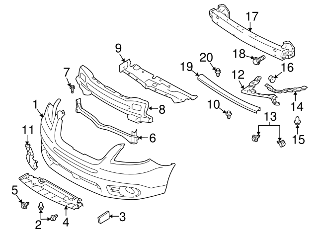 2008-2014 Subaru Tribeca Front Bumper Facia, VIN Required, NOTE Parts ...