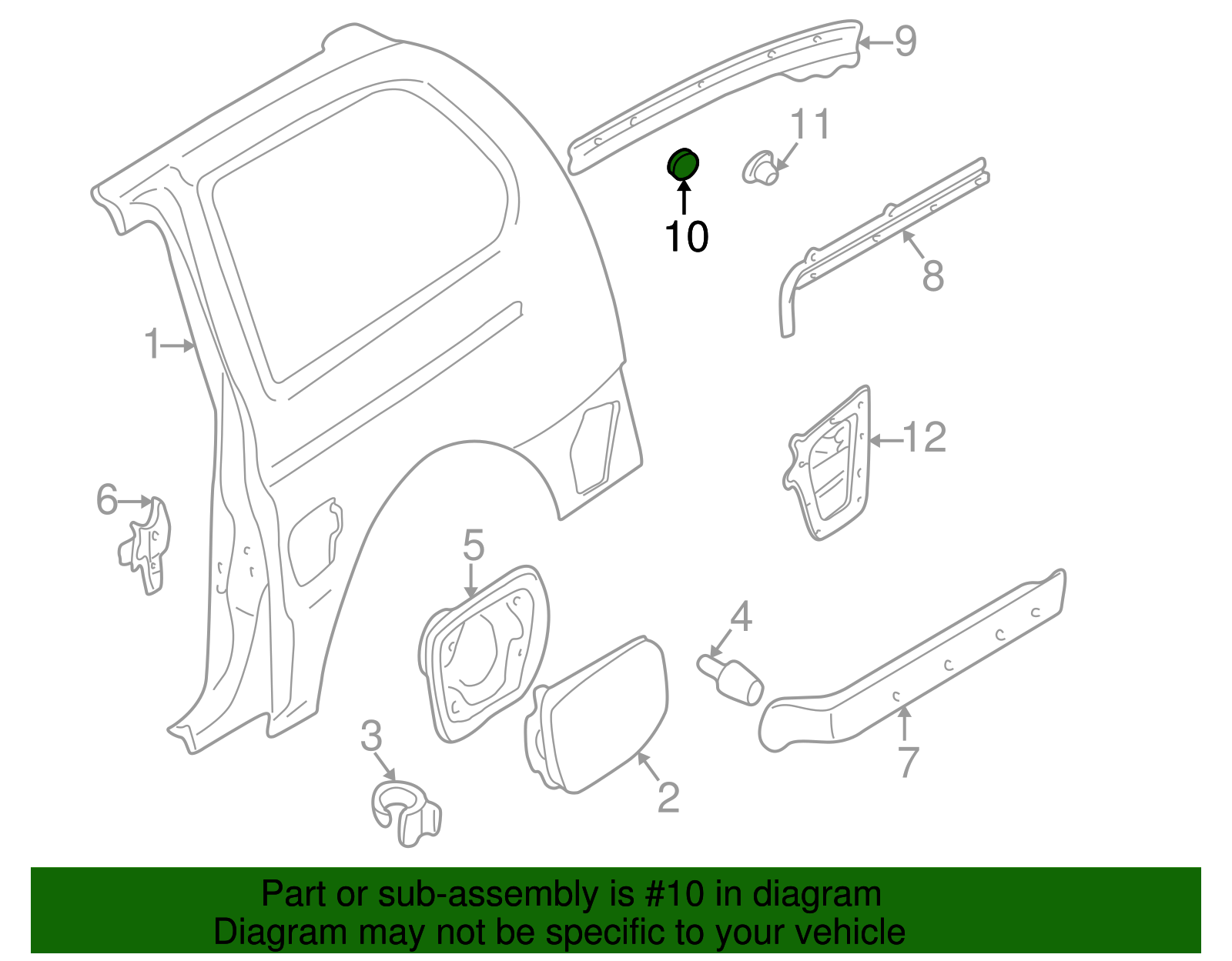 1999-2002 Nissan Quest Rail Cover Plug 01658-0003U | Ziegler Nissan of ...
