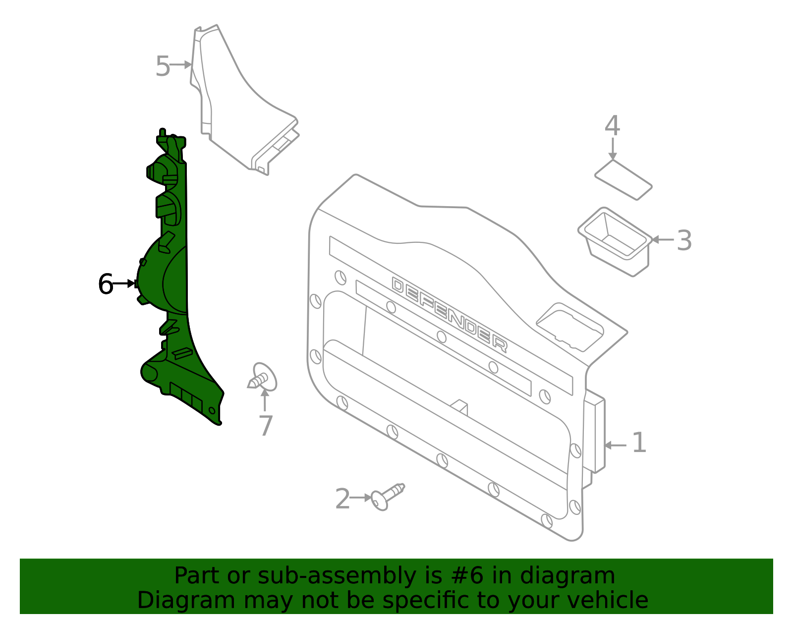 Genuine OEM Lower Trim Panel Part# LR182908 Fits 2020-2023 Land Rover ...