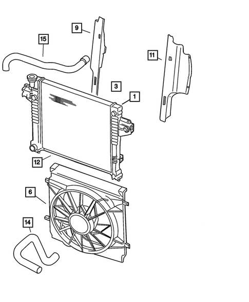 Radiator and Related Parts for 2002 Jeep Liberty | My Mopar Parts