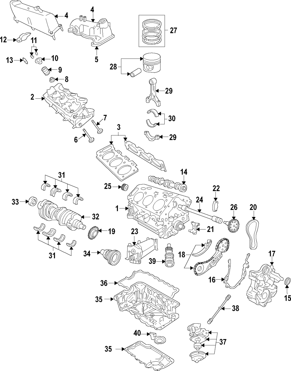 2009-2011 Ford Engine Timing Chain Tensioner 6L2Z-6K254-A | OEM Parts ...