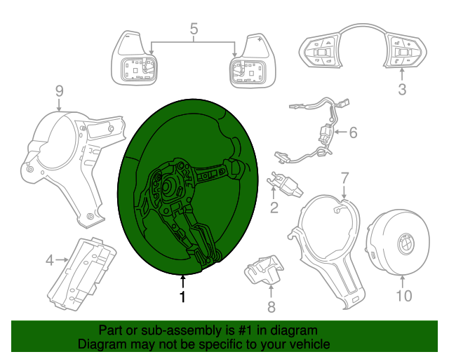 32-30-7-846-035 - Steering Wheel - 2012-2019 BMW | BMW Parts Exchange