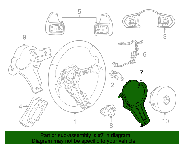 32-30-7-846-029 - Steering Wheel Trim 2012-2020 BMW | AutoNationParts.com