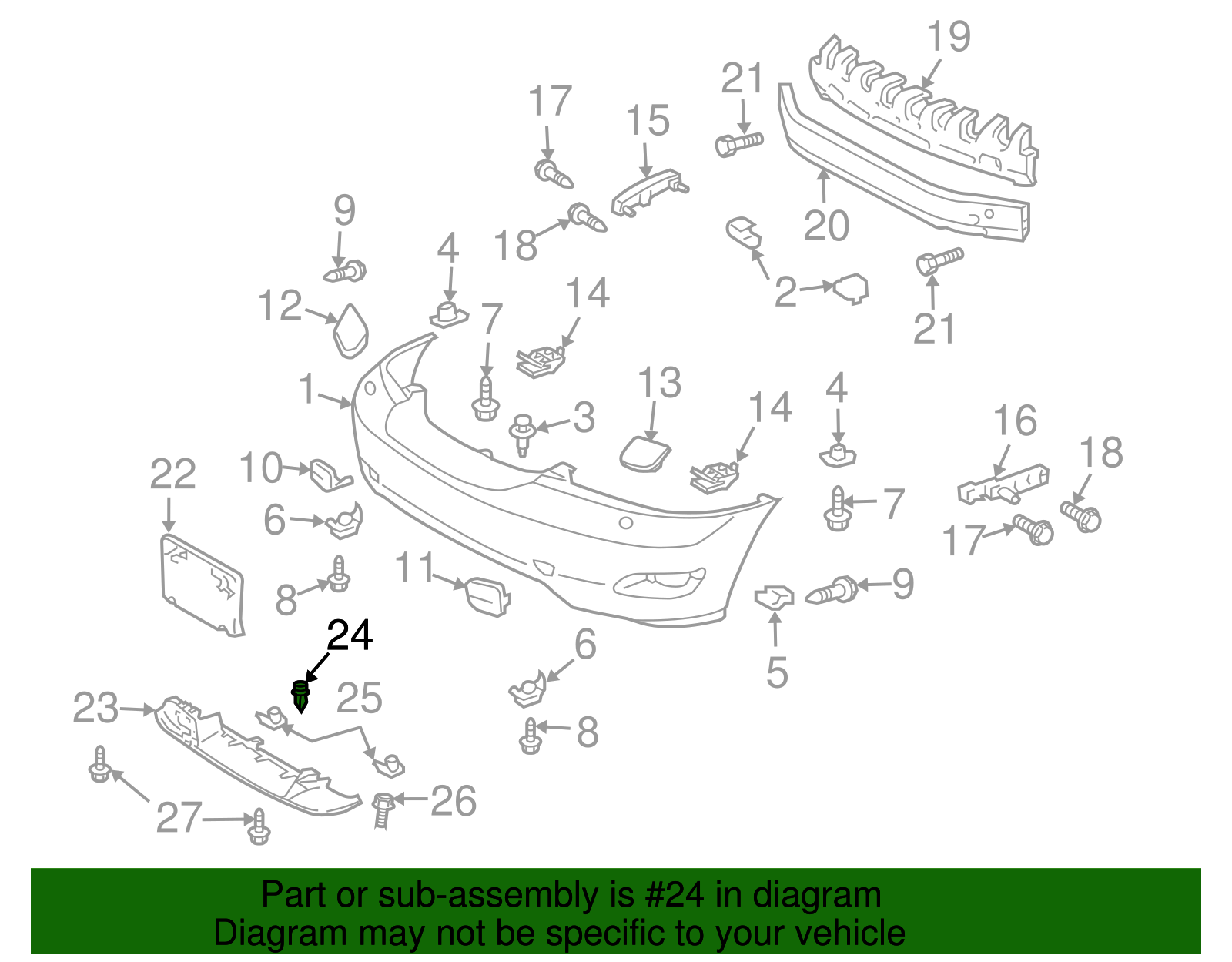 2004-2009 Lexus Lower Cover Clip 90467-09087-22 | SSL Parts