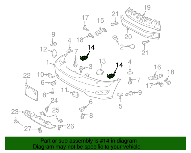 2004-2009 Lexus Side Support 52115-0E020 | OEM Parts Online