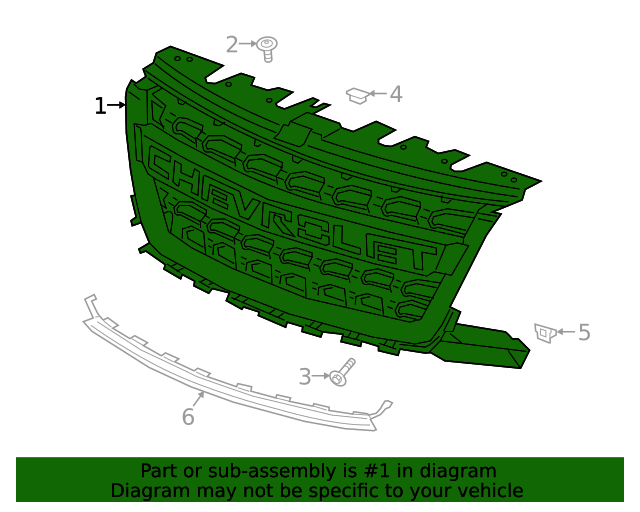 2019-2022 Chevrolet Colorado Anthracite Grille 84431361 GM ...