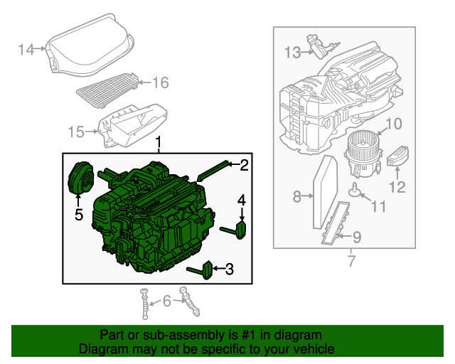 2015-2022 Porsche Macan AC & Heater Assembly 95B-898-030-K | Porsche Marin